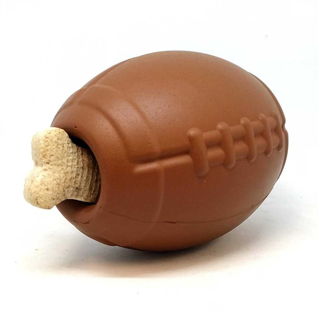 Durable Football Chew Toy & Treat Dispenser